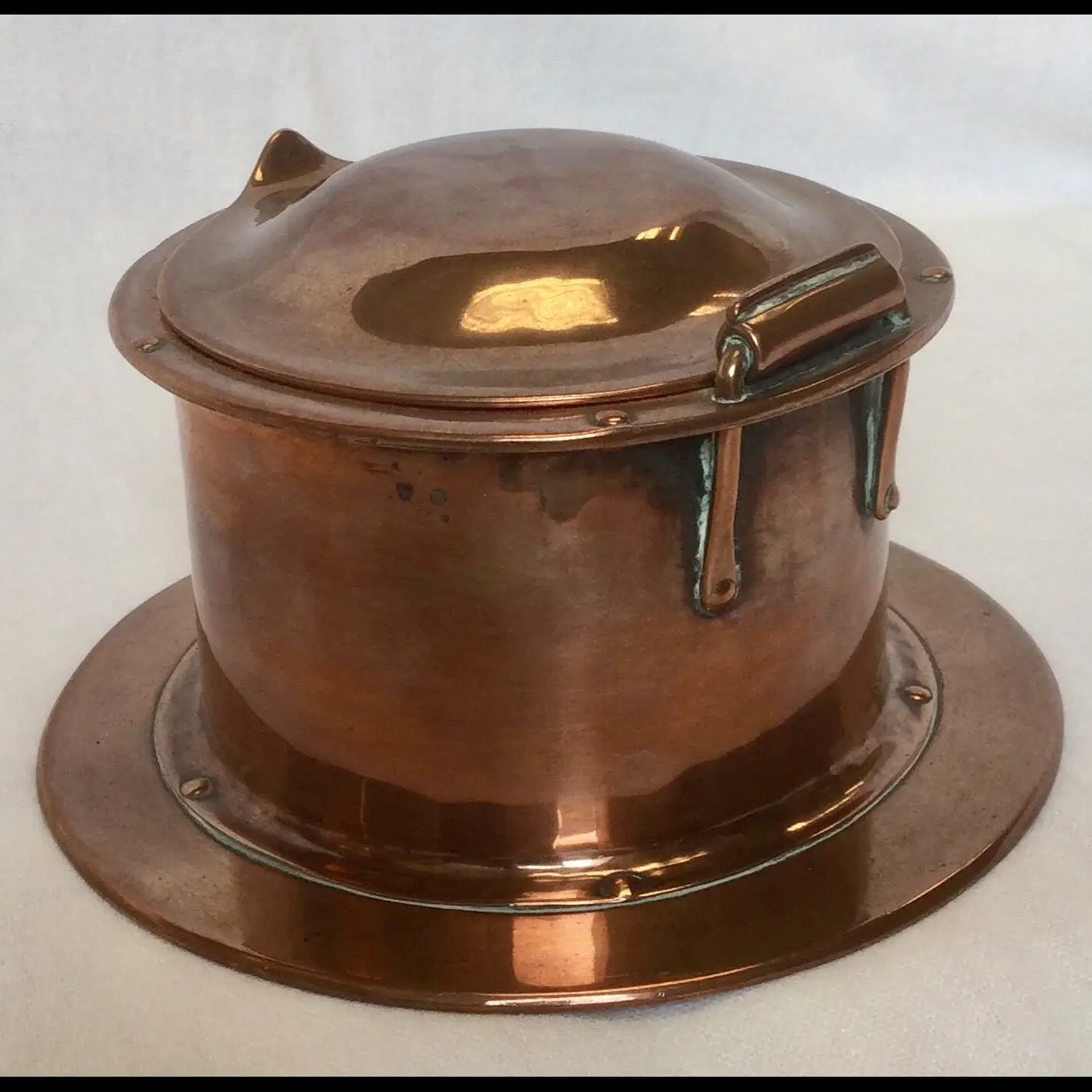 Jesson Birkett Arts And Crafts Rathbone Designed Copper Inkwell