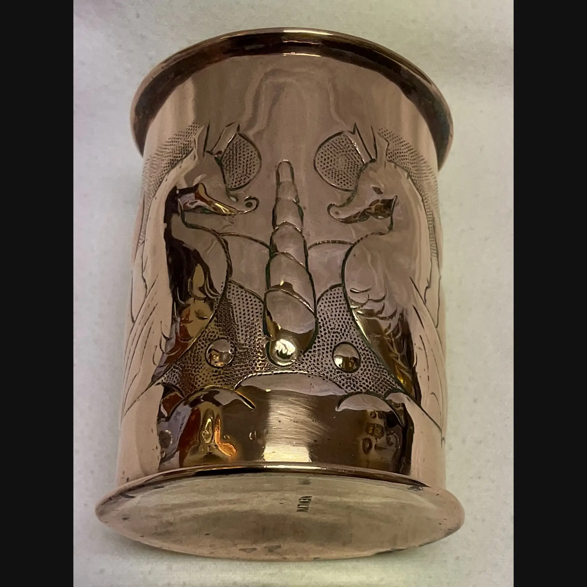 Newlyn School Arts And Crafts Copper Miniature Tea Caddy With Courting ...