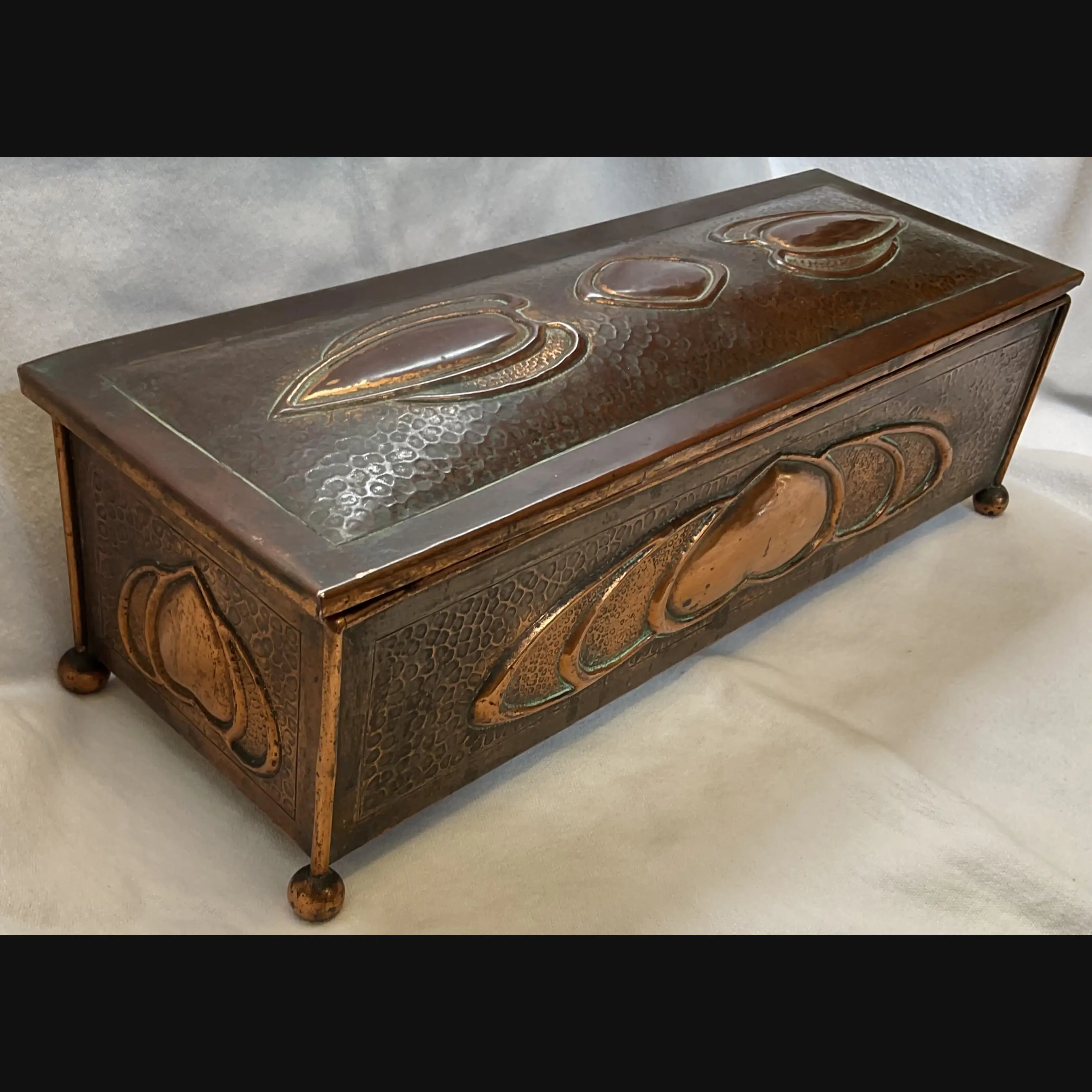 J F Pool Hayle Cornish Arts And Crafts Secessionist Style Large Copper ...