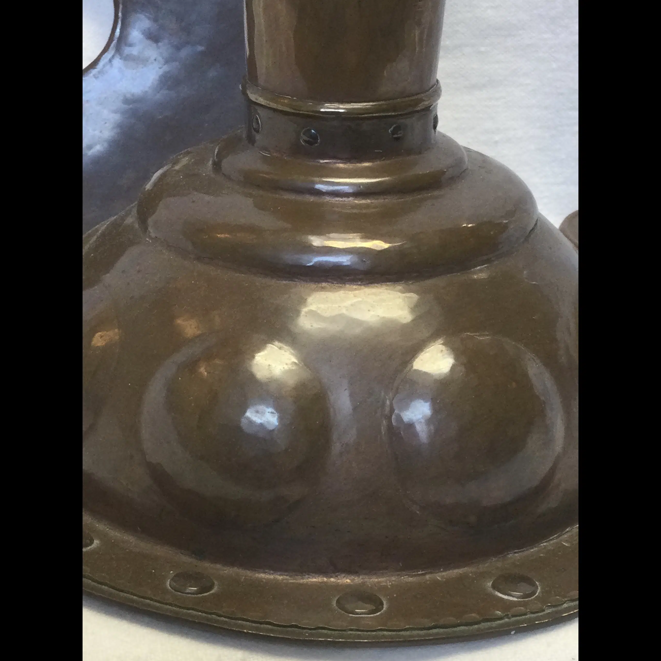 Richard Llewellyn Rathbone Planished Copper Chamber Stick Unpolished