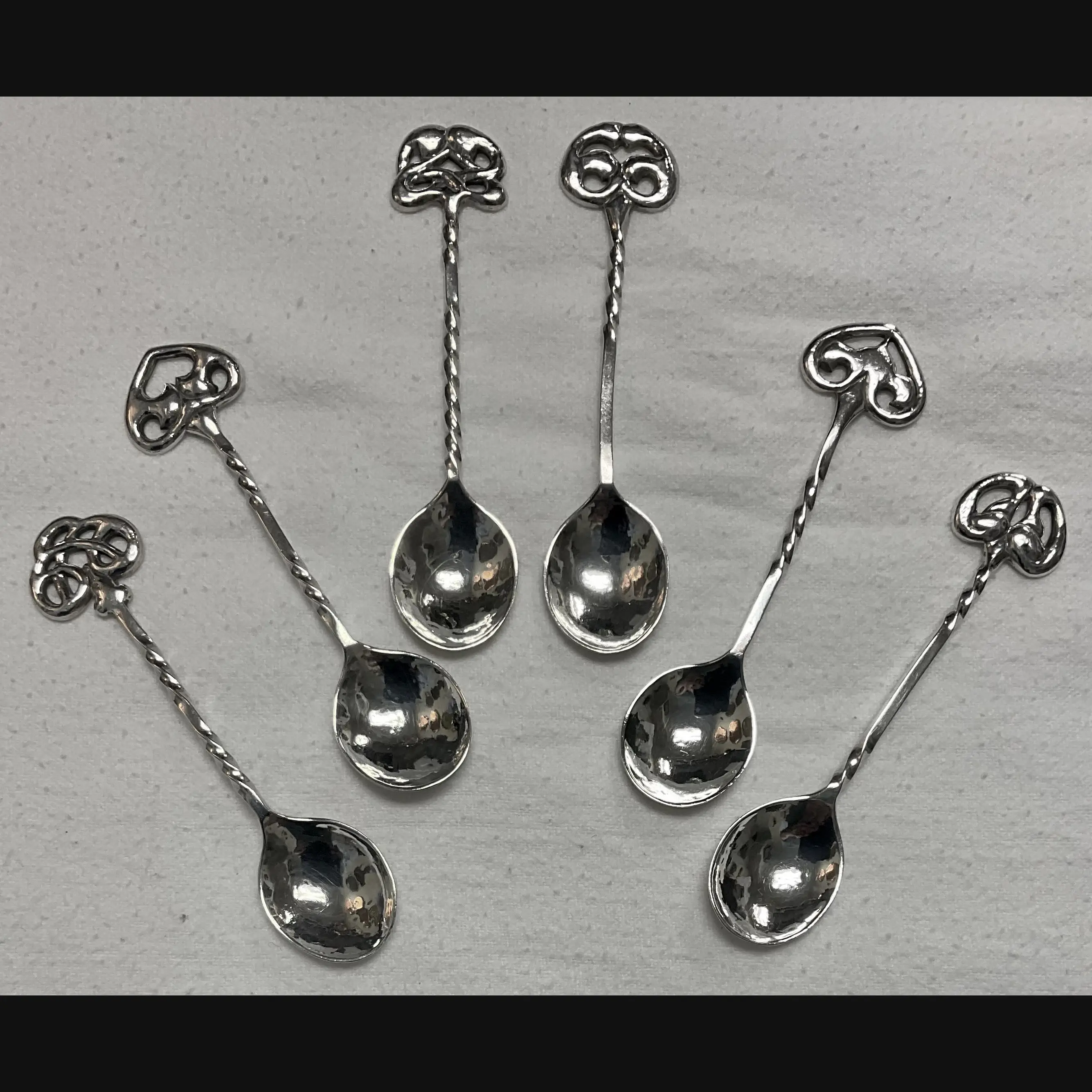 Keswick School Of Industrial Art Ksia Celtic Topped Twist Stem Silver ...